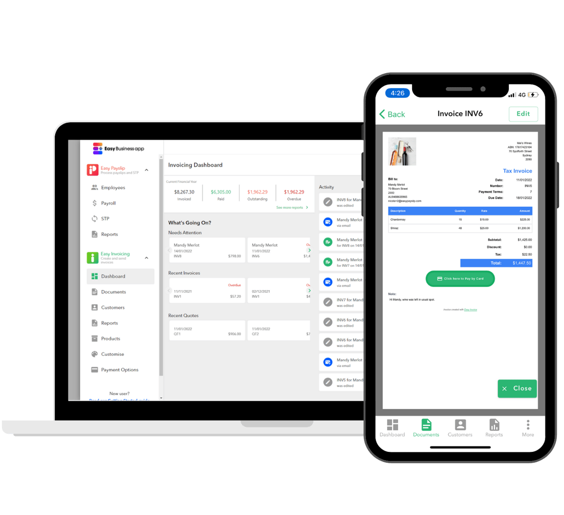 Easy Invoicing & Quotes software for Small Businesses | Easy Invoicing